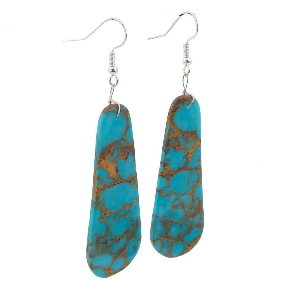 Arizona Turquoise Slab Earrings - Teskeys