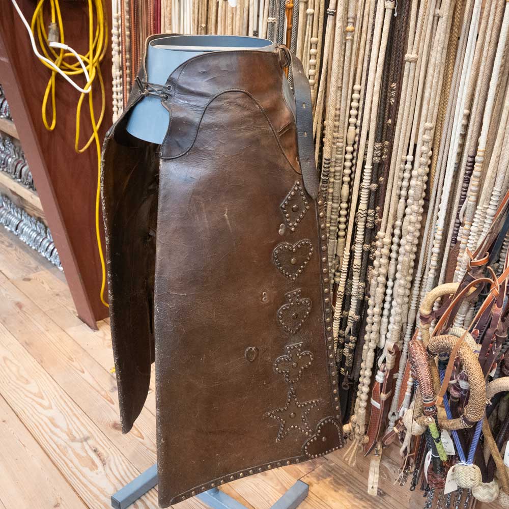 Cowboy Chaps - Accented with Suit of Cards in Original Brass Dots _C45 ...