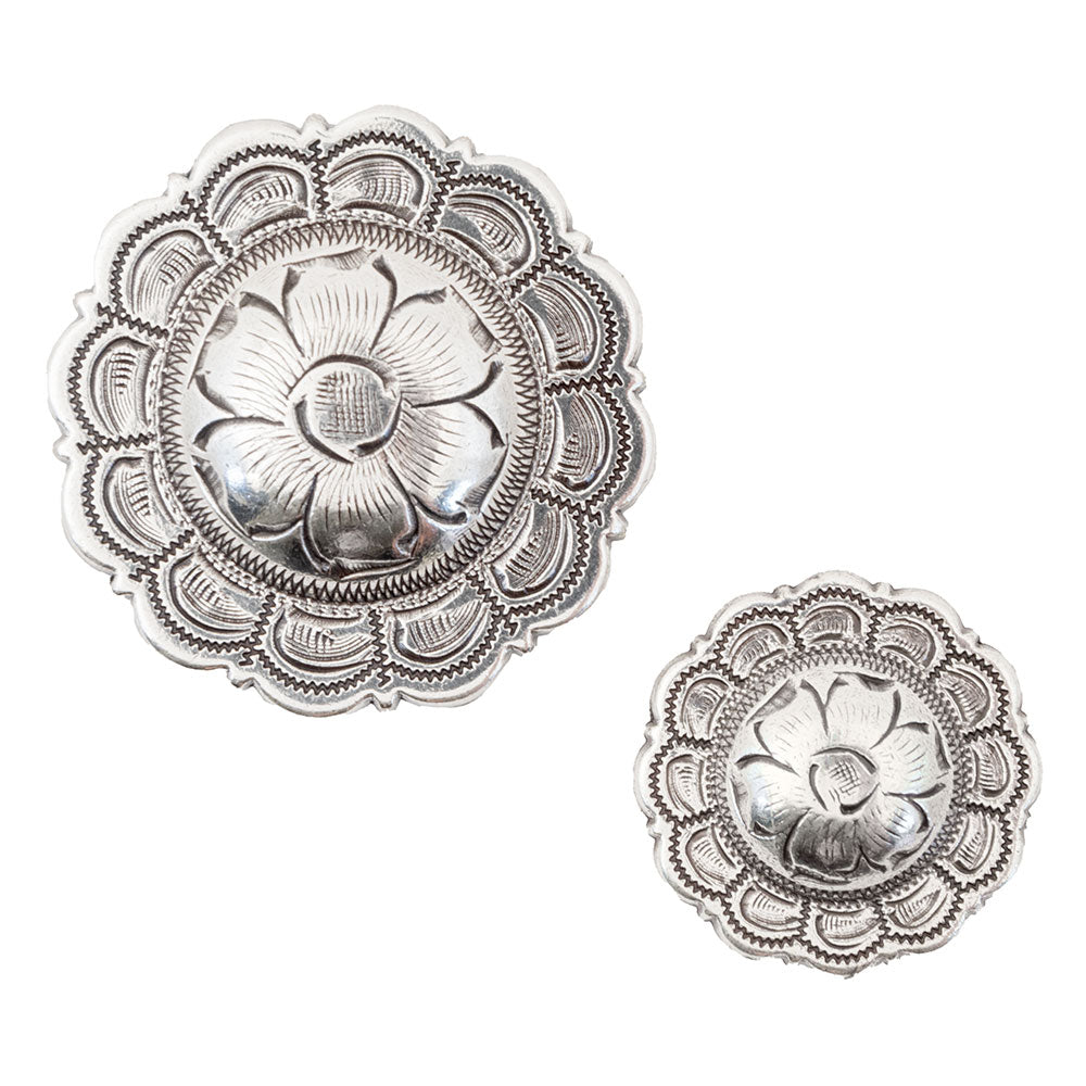 Antique Flower Scalloped Edge Concho - Teskeys
