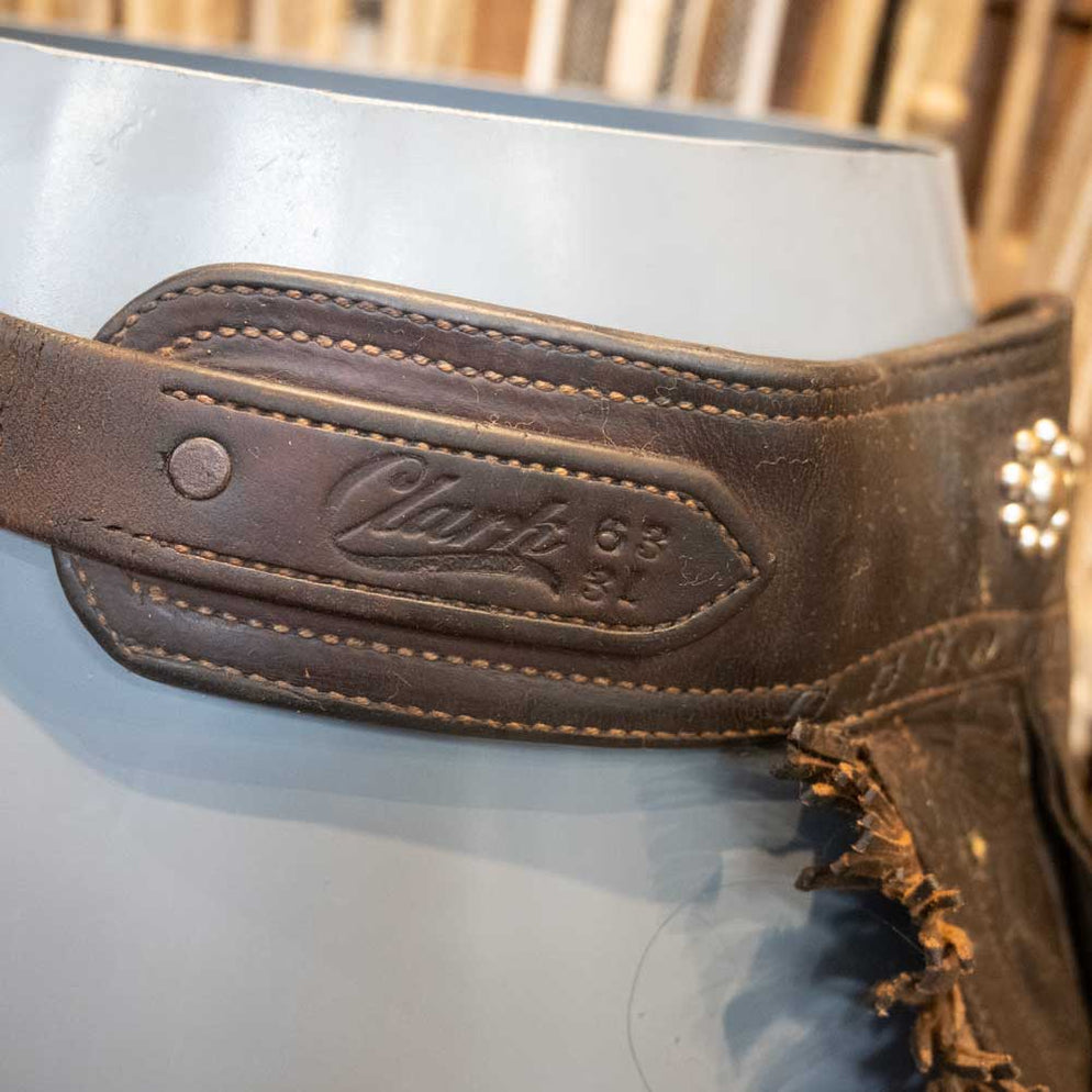 Custom Shotgun Chaps - Dark Brown Leather Cowboy Chaps — Teskeys