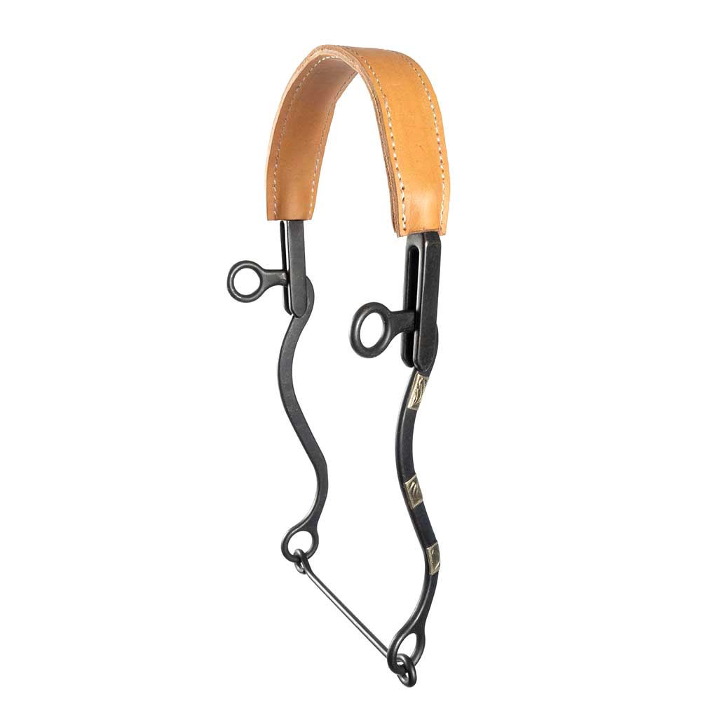 Black Satin Flat Nose Hackamore - Teskeys