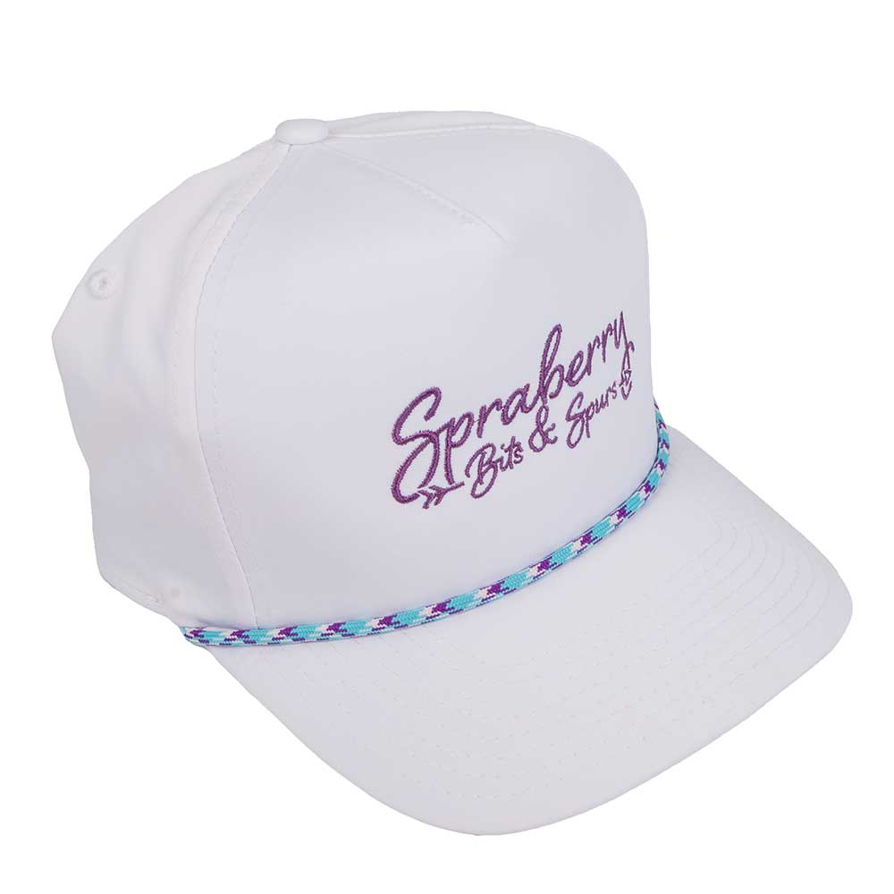 Spraberry Bits & Spurs White/Purple Ball Cap — Teskeys