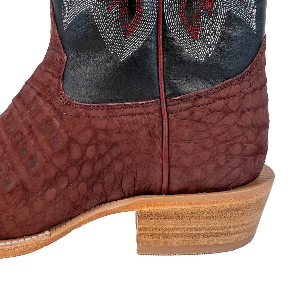 R. Watson Men's Nubuck Rhubarb Caiman Belly Boot - Teskeys