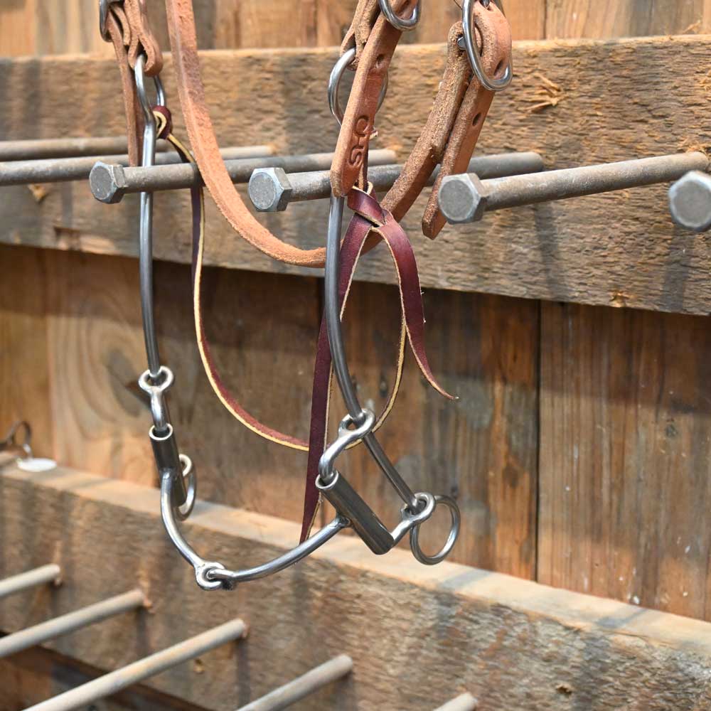 Cow Horse Supply Bridle - - Smooth Snaffle Sliding Gag CHS101l - Teskeys