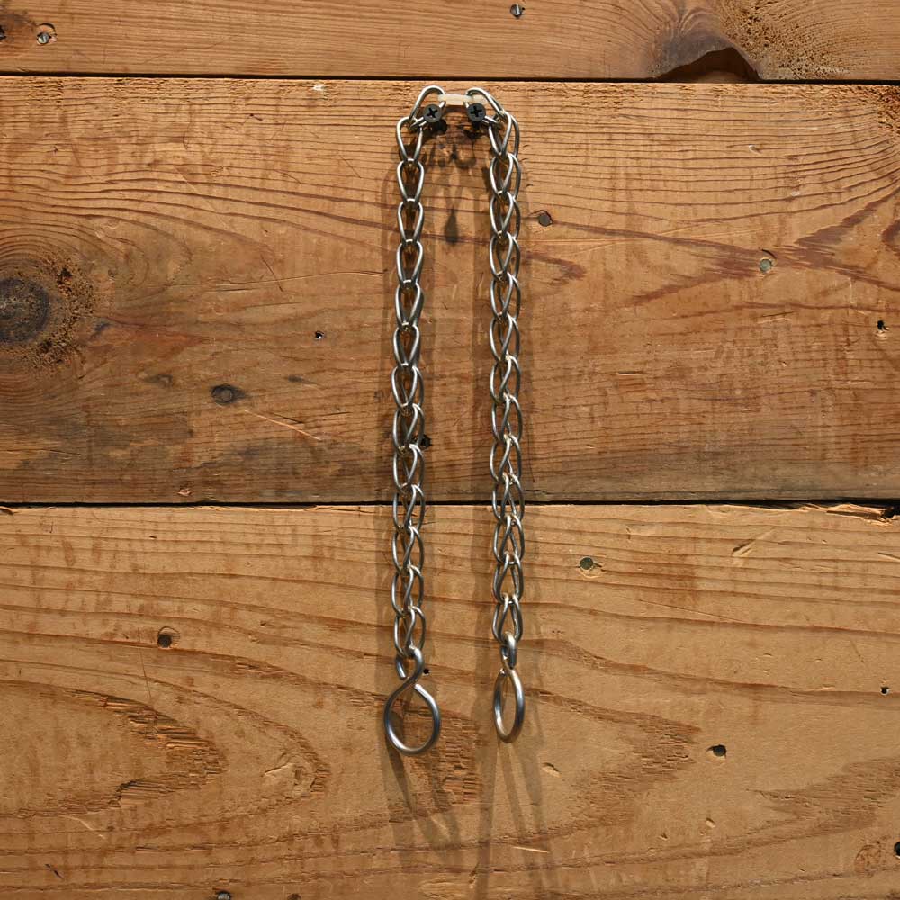 11" Triangle Silver Loops Links Rein Chains - Teskeys