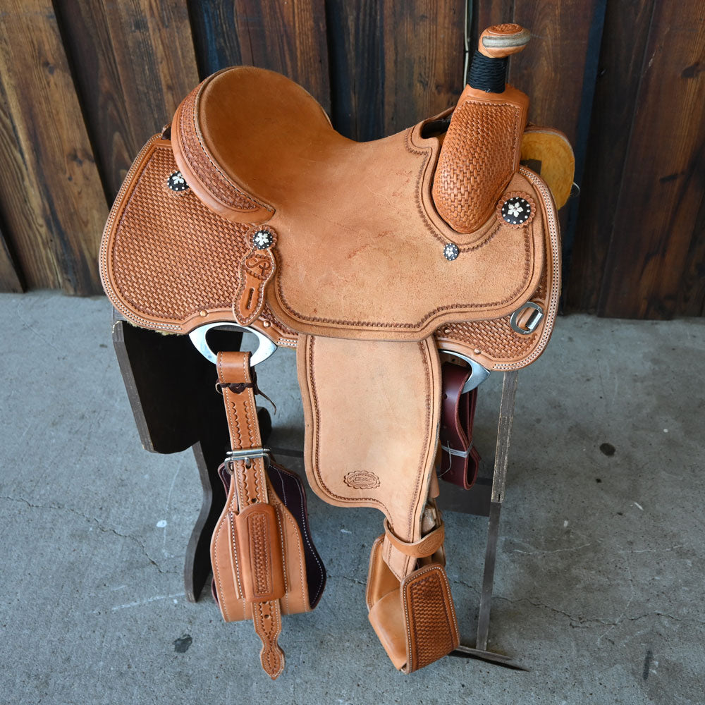 13.5" PATRICK SMITH ROPING SADDLE - Teskeys