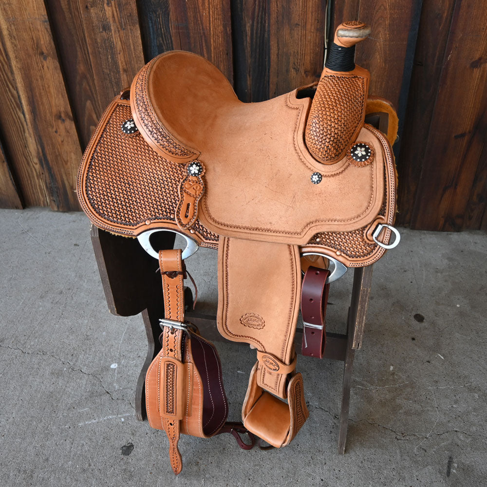 13" PATRICK SMITH ROPING SADDLE - Teskeys