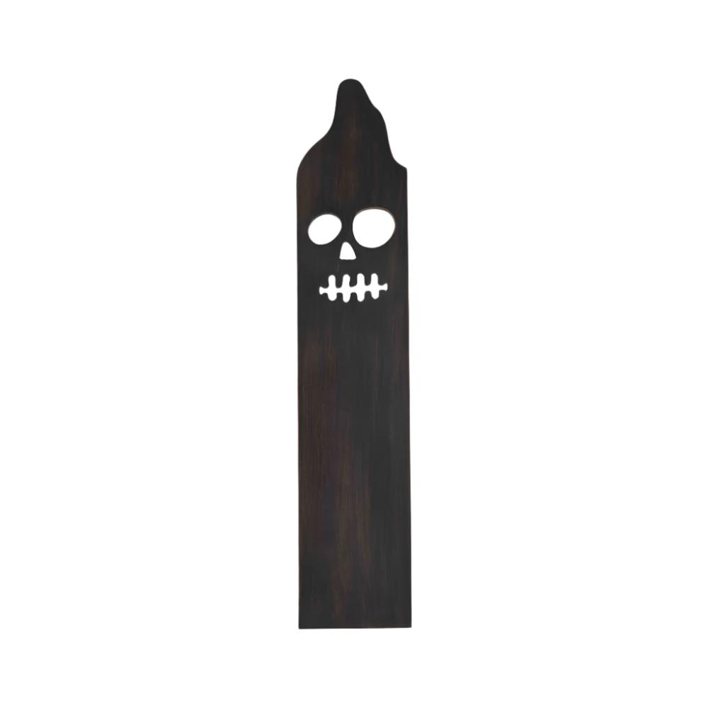 Mud Pie Black Skeleton Face Plank — Teskeys