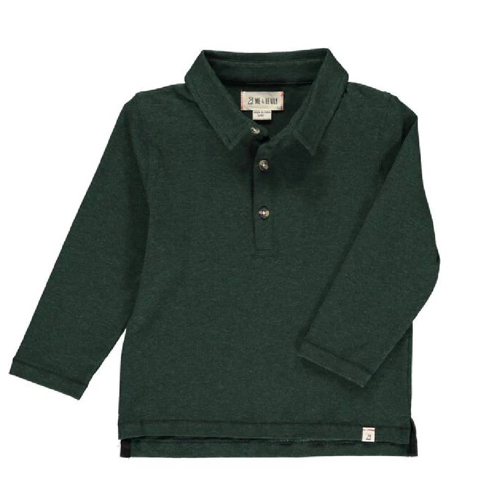 Me & Henry Kid's Millington Polo Shirt - Green - Teskeys