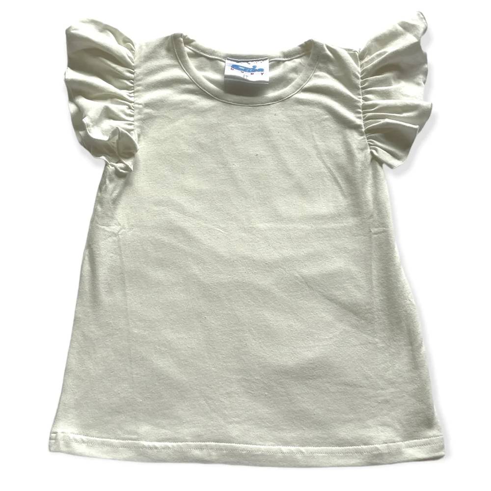 Shea Baby Toddler Ruffle Top - Cream - Teskeys