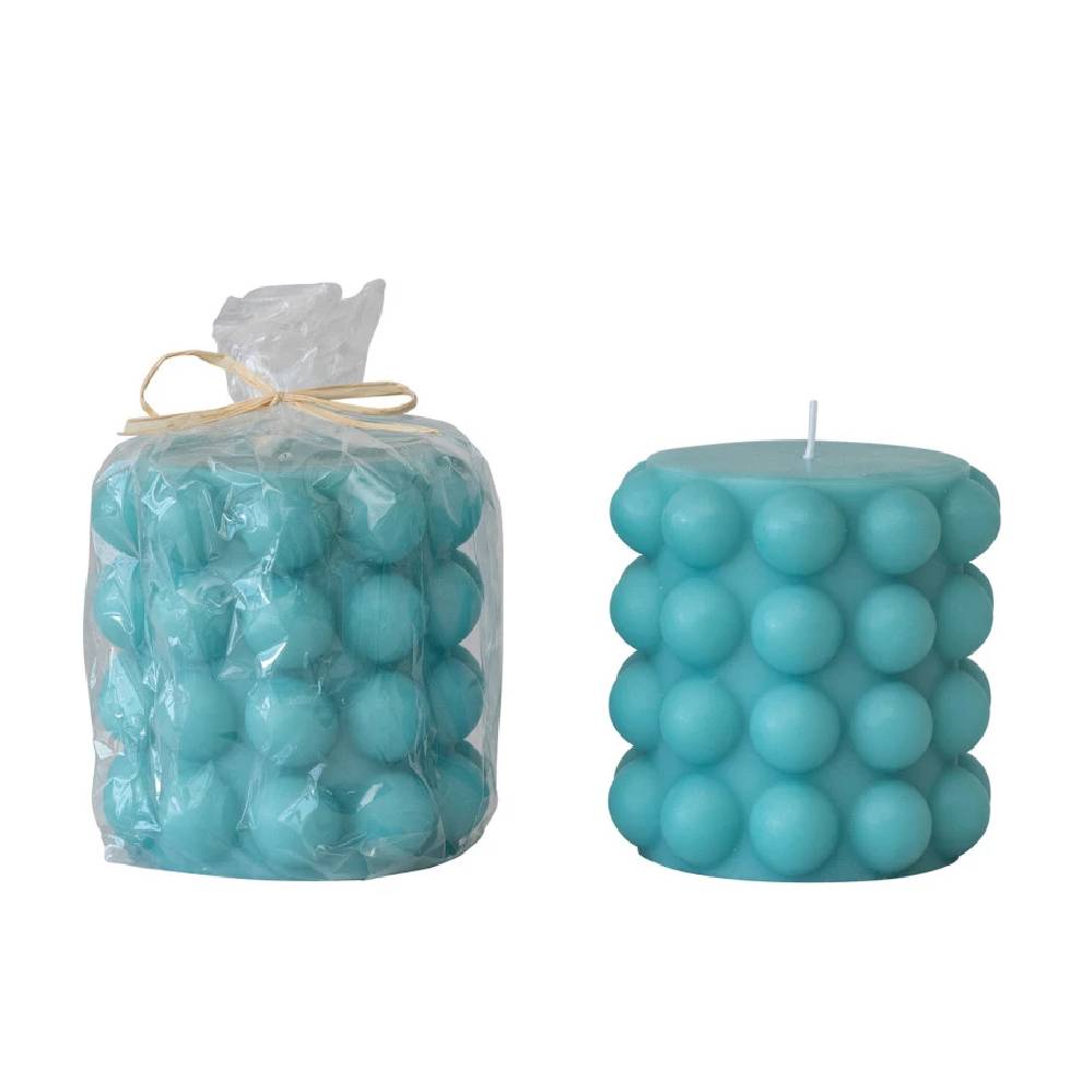 Round Hobnail Pillar Candle - FINAL SALE - Teskeys