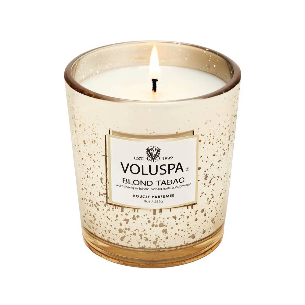 Voluspa Blond Tabac Classic Speckle Candle - Teskeys