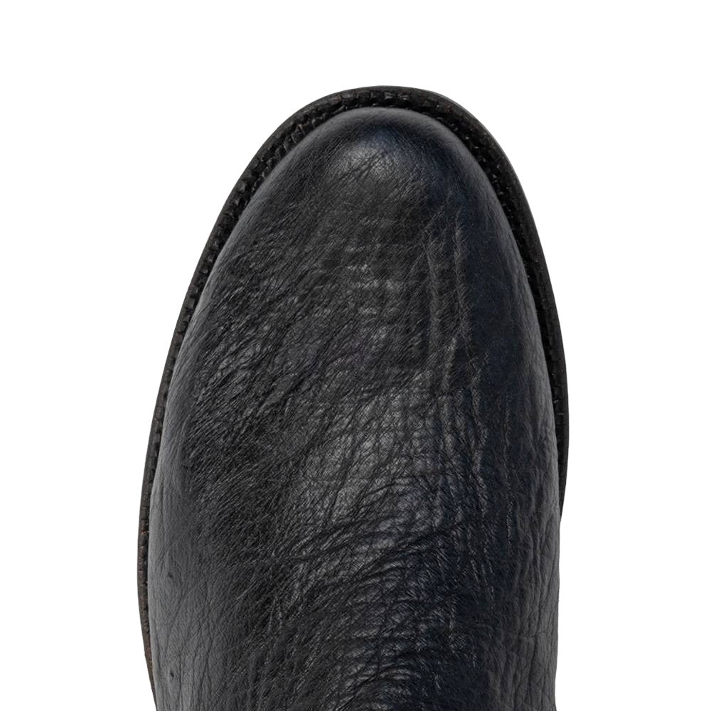 R. Watson Men's Black Smooth Ostrich Boot - Teskeys