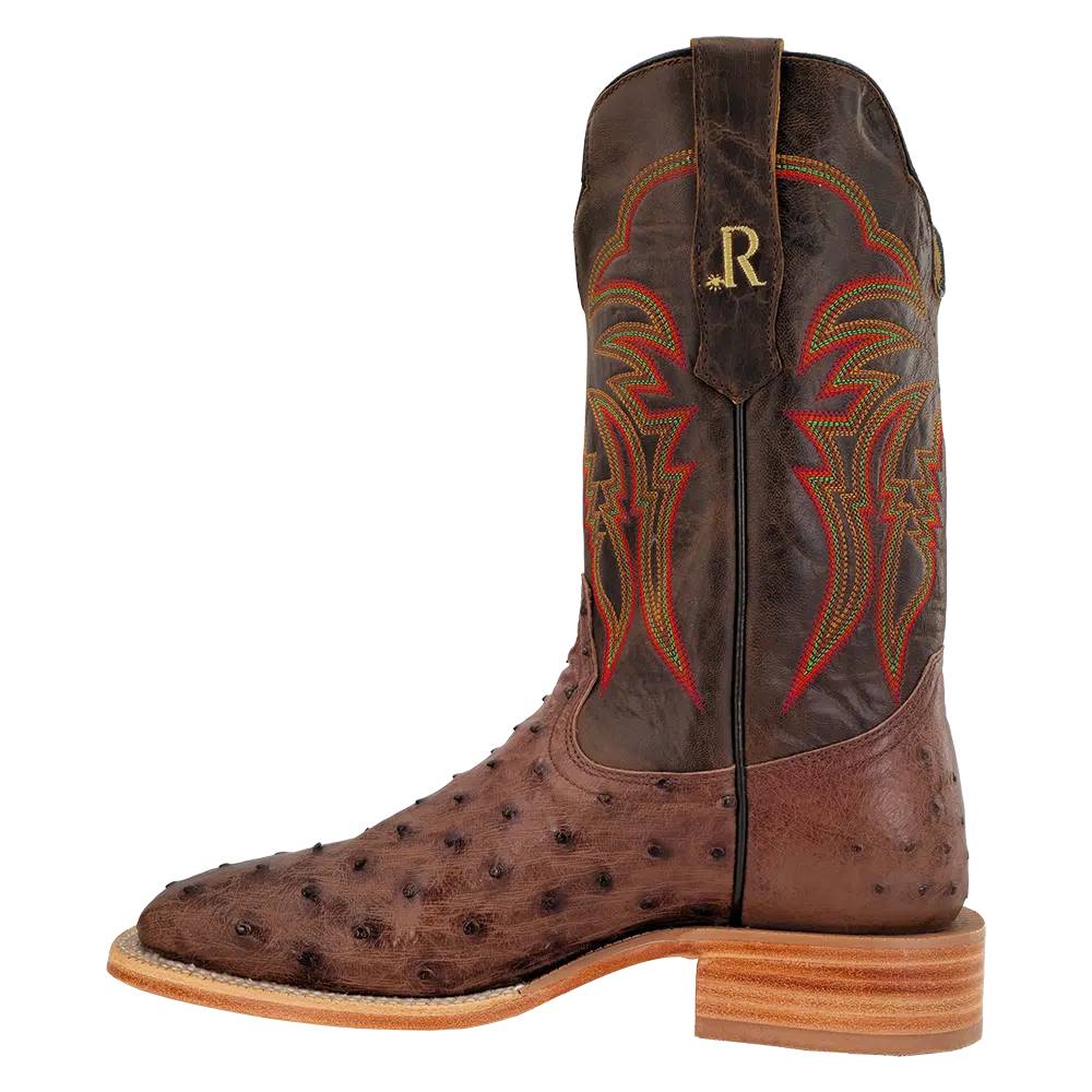 R. Watson Men's Kango Tobac Full Quill Ostrich Boot - Teskeys