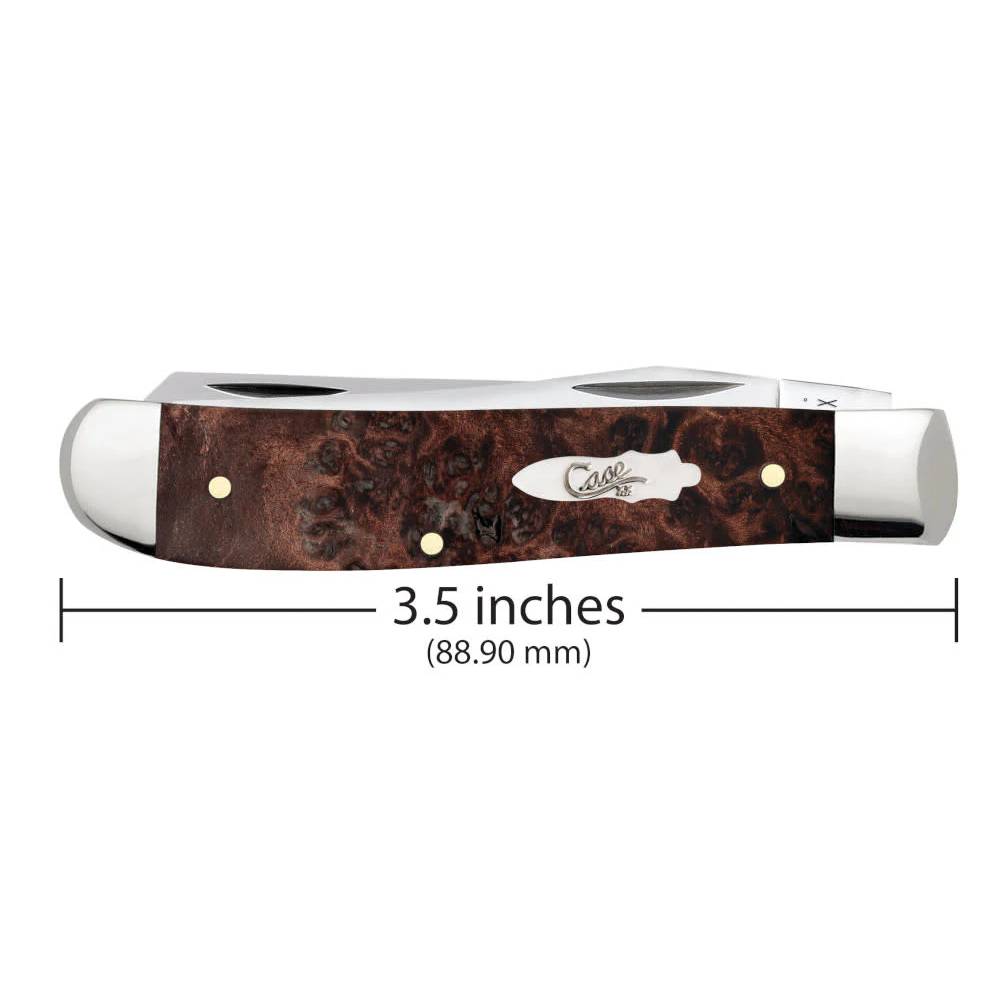 Case Mini Trapper - Brown Maple Burl Wood - Teskeys