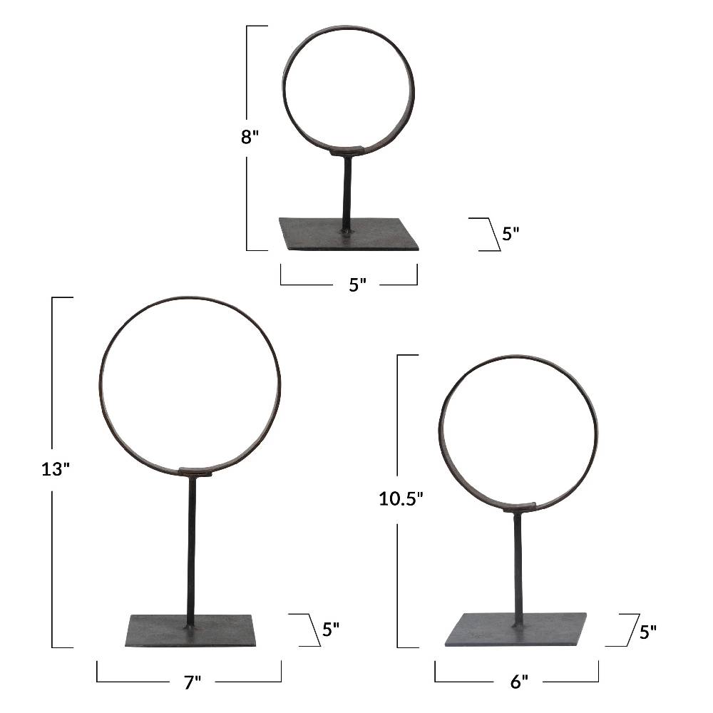 Found Metal Ring Stand Black - Teskeys