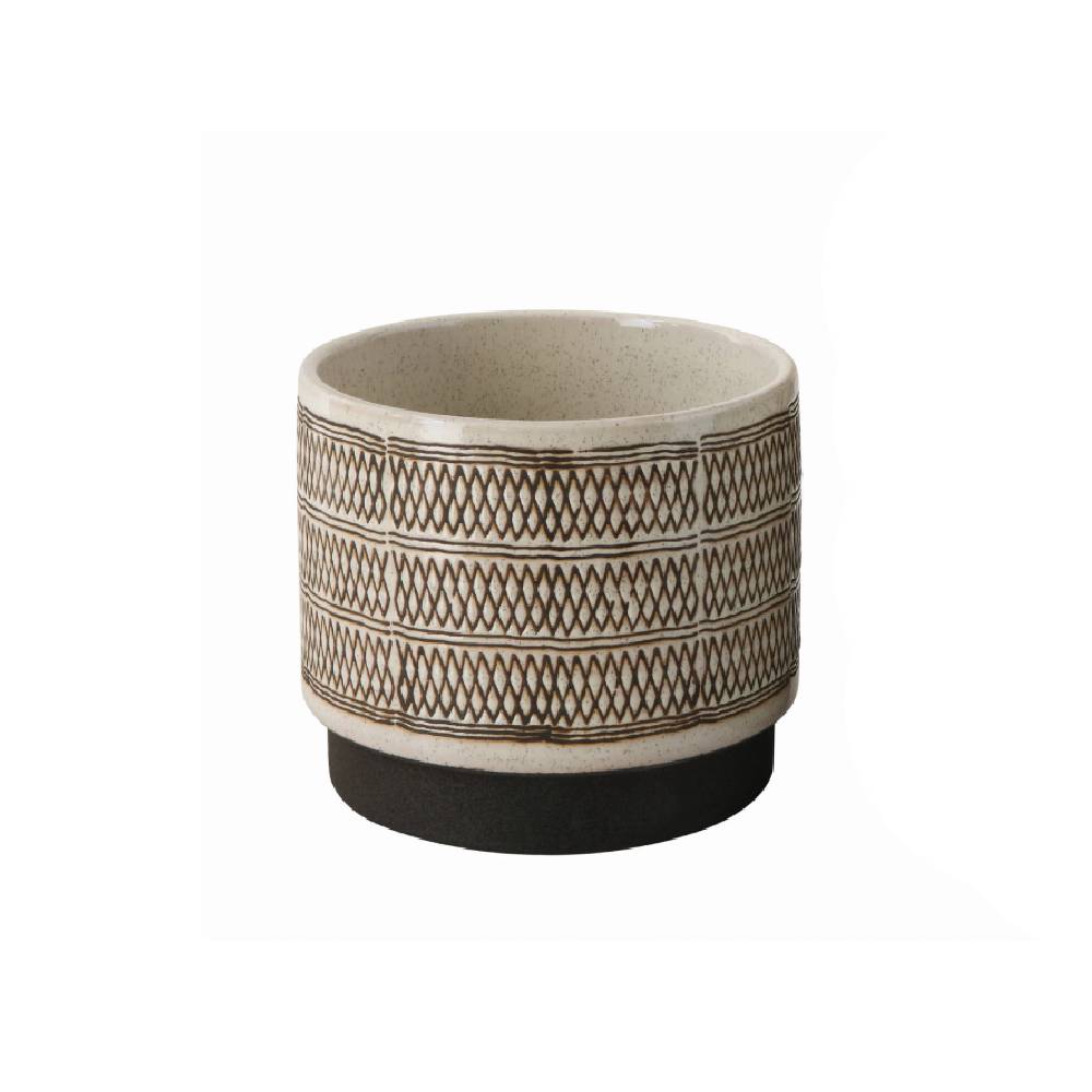 Embossed Stoneware Planters - Teskeys