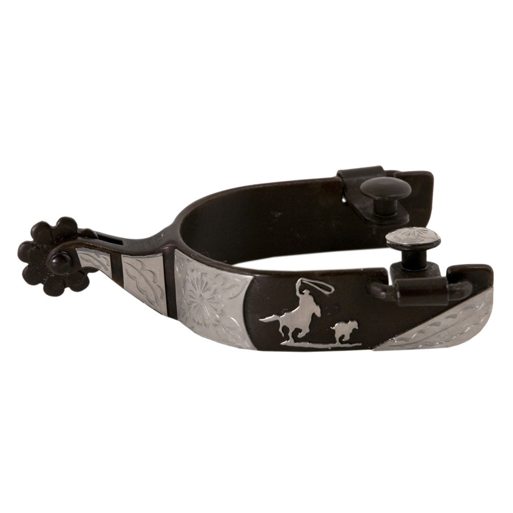 Calf Roper Motif Spurs - Teskeys