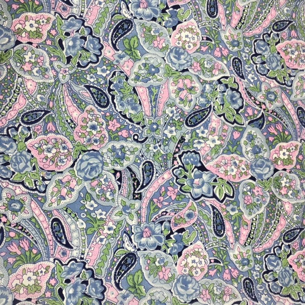 Calico Silk Wild Rag - Paisley Blue - Teskeys