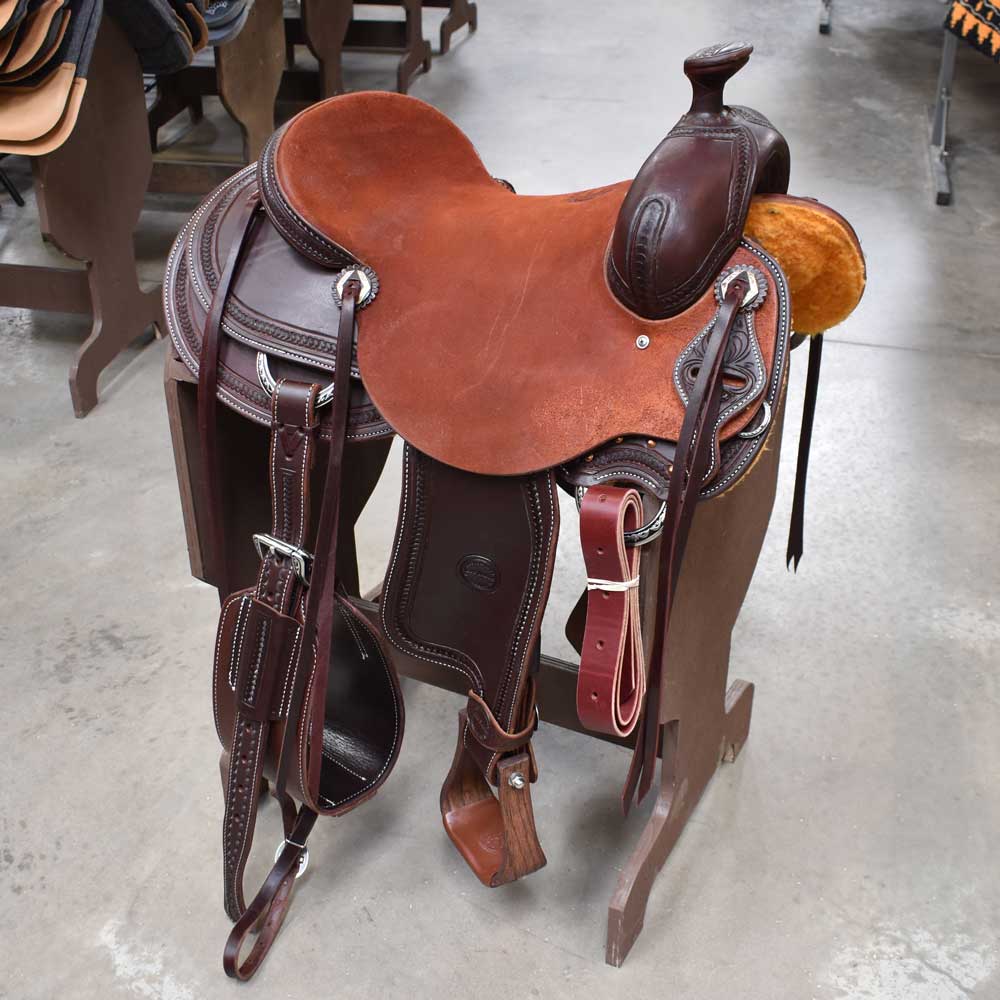 15.5" JEFF SMITH ROPING SADDLE - Teskeys