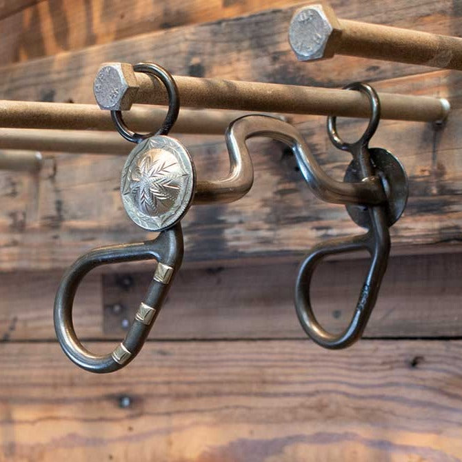 Teskey's Short Concho Square Port Bit - Teskeys