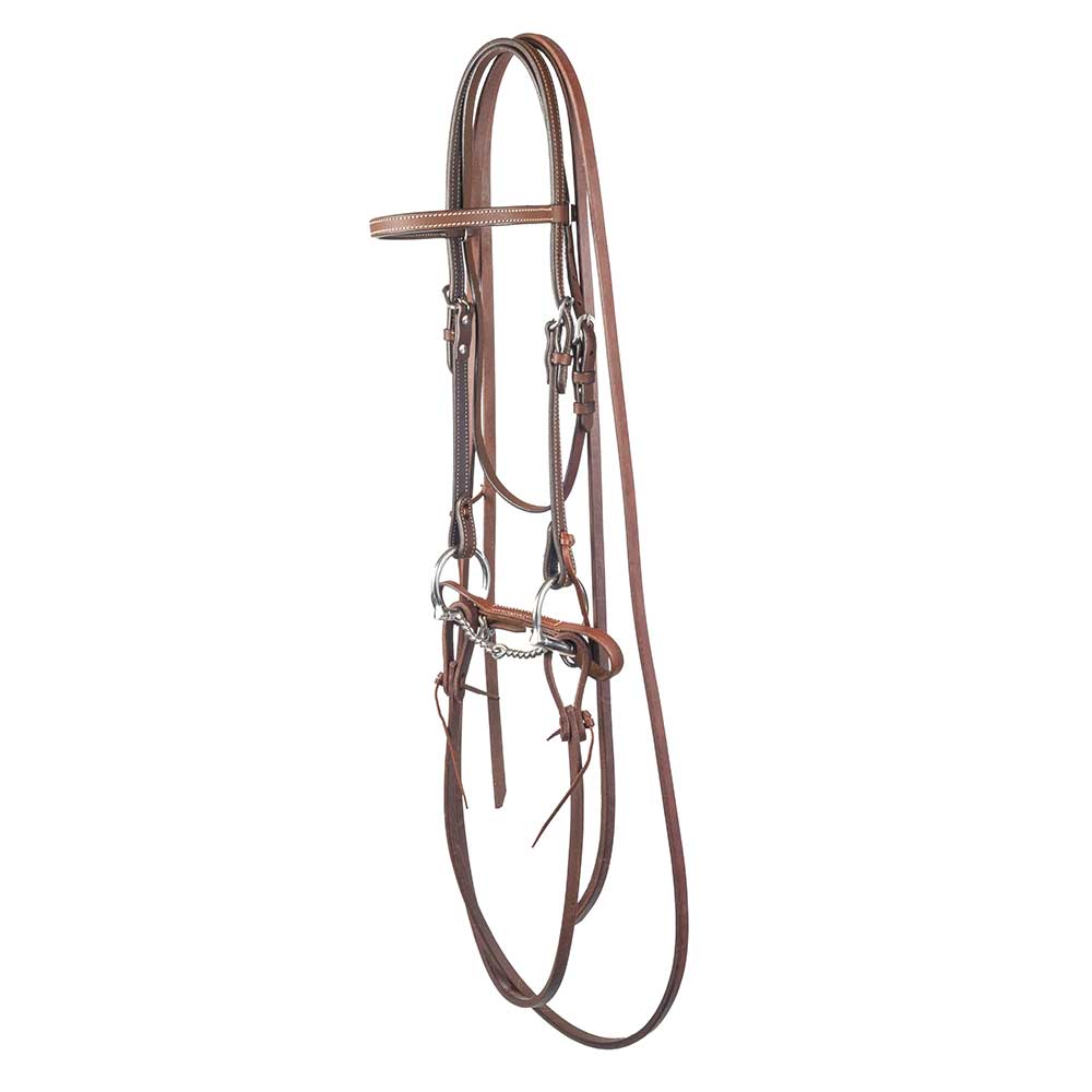 Teskey's Twisted Wire D-Ring Snaffle Bridle Rig - Teskeys
