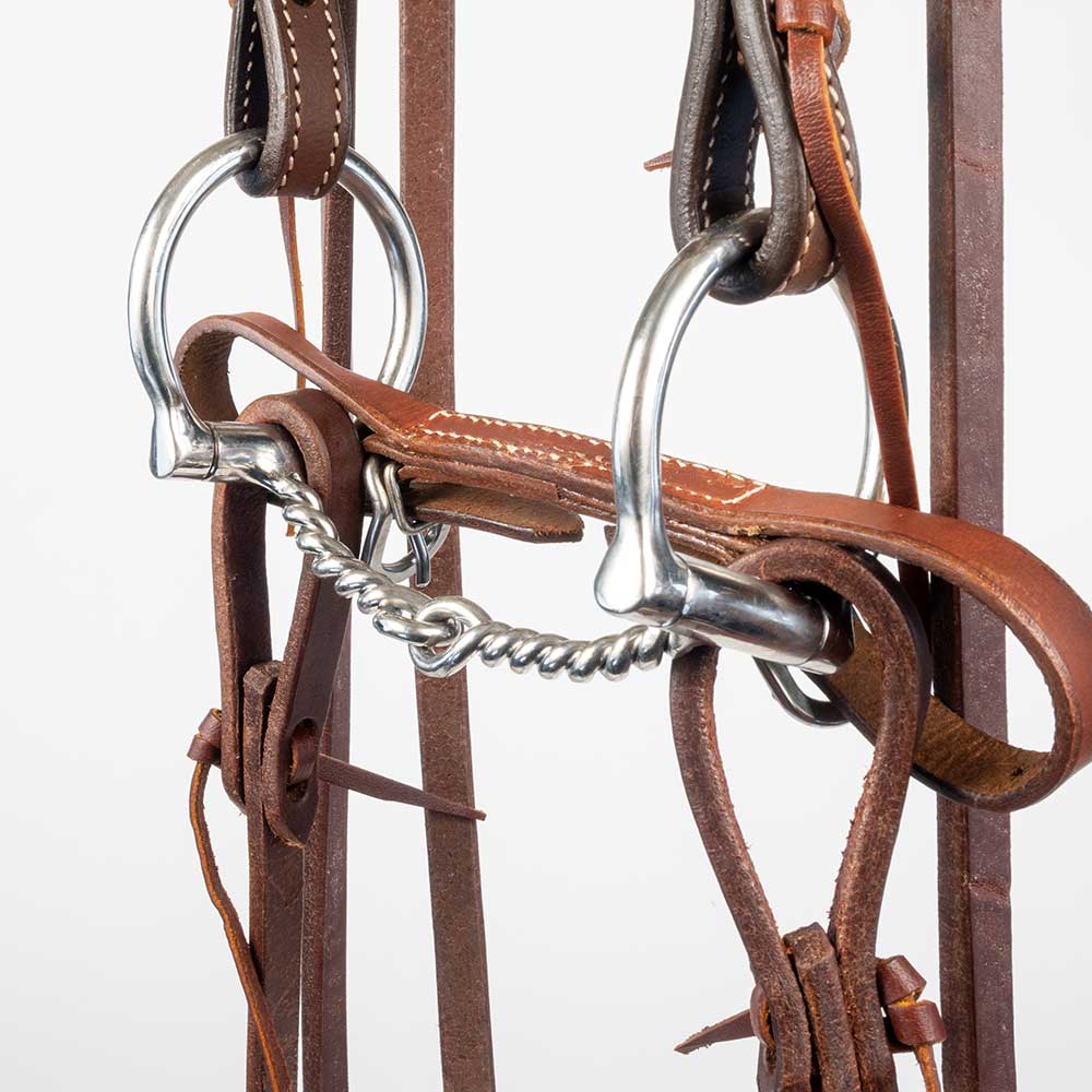 Teskey's Twisted Wire D-Ring Snaffle Bridle Rig - Teskeys