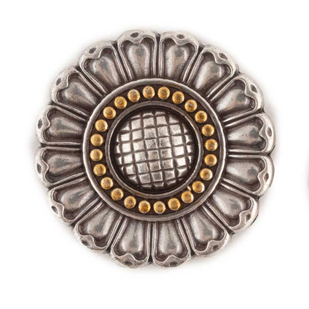 Antique Gold Sunflower Concho - Teskeys