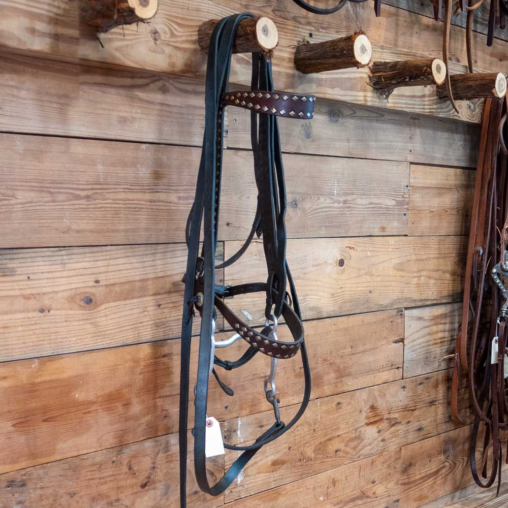 Vintage Bridle Rig with Low Port Aluminum Grazing Bit _C316 - Teskeys