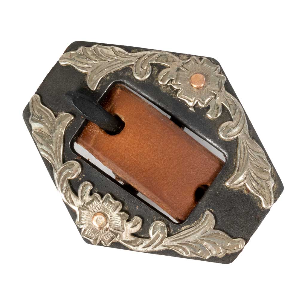 Teskey's One Ear Headstall w/Floral Rust Buckle - Teskeys