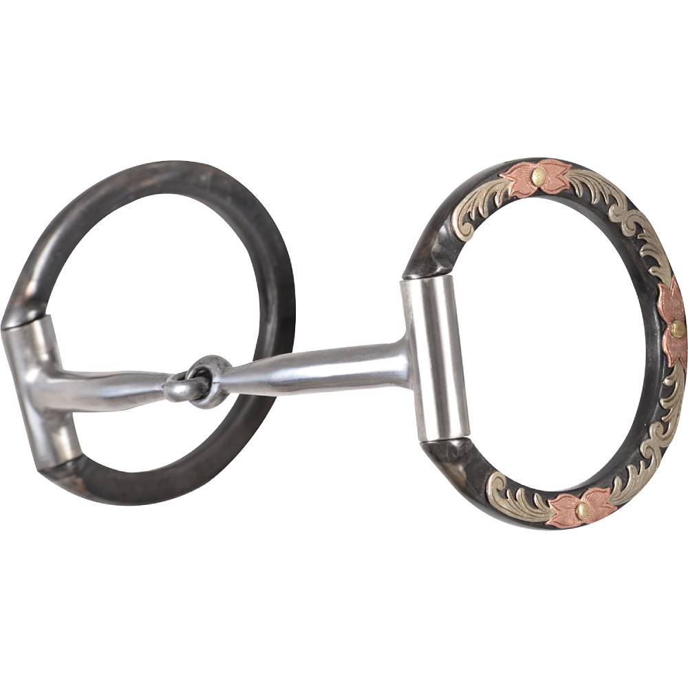 Classic Equine BitLogic Browned Iron Smooth Snaffle Dee Ring Bit - Teskeys
