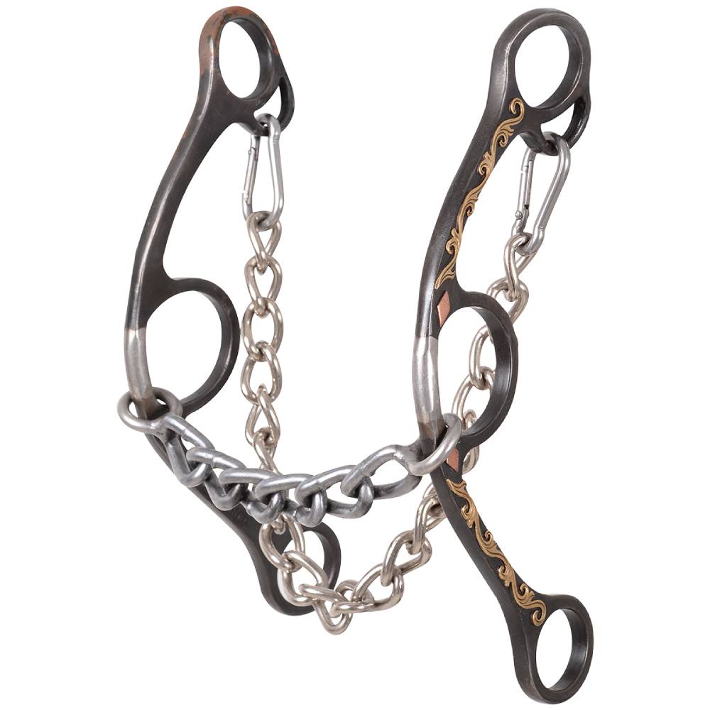Sherry Cervi Diamond Floral Long Shank Chain Gag Bit - Teskeys