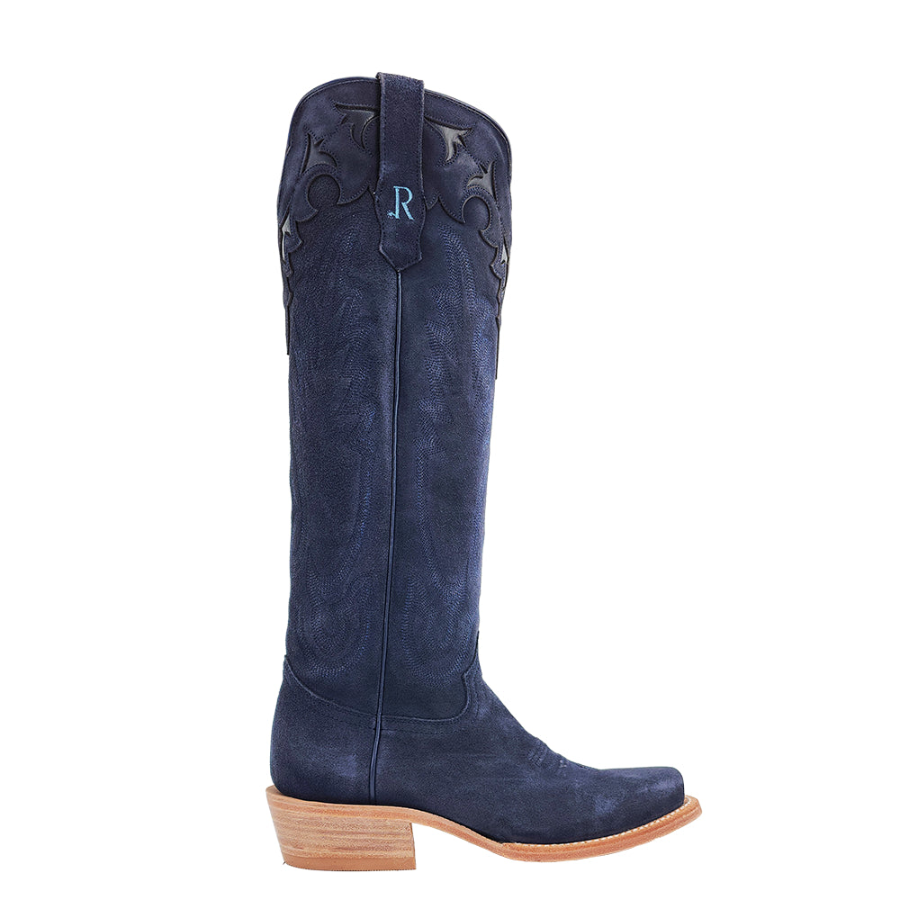 R. Watson Women's Midnight Blue Suede Boot - Teskeys