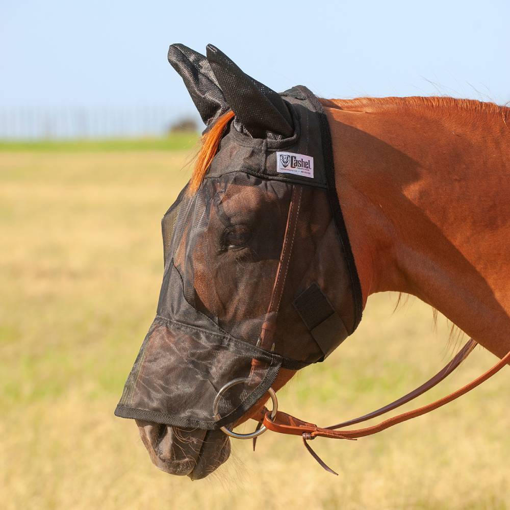 Cashel, Quiet Ride Long Nose Fly Mask w/ Ears - Teskeys