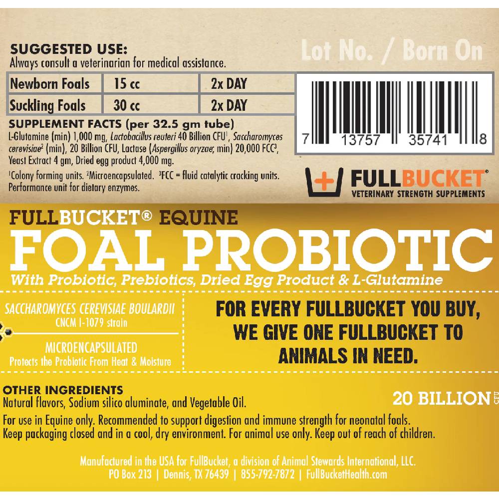 Full Bucket Foal Probiotic Paste - Teskeys