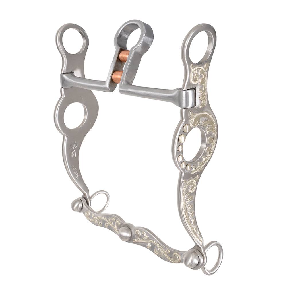 Classic Equine Cowhorse Collection Keyhole Bit With Double Roller — Teskeys