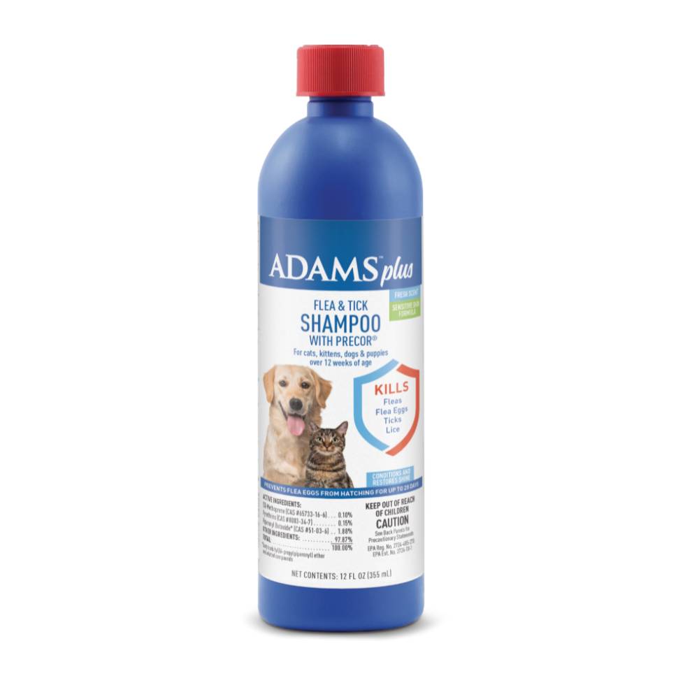 Adams Plus Flea & Tick Shampoo With Precor for Sensitive Skin — Teskeys