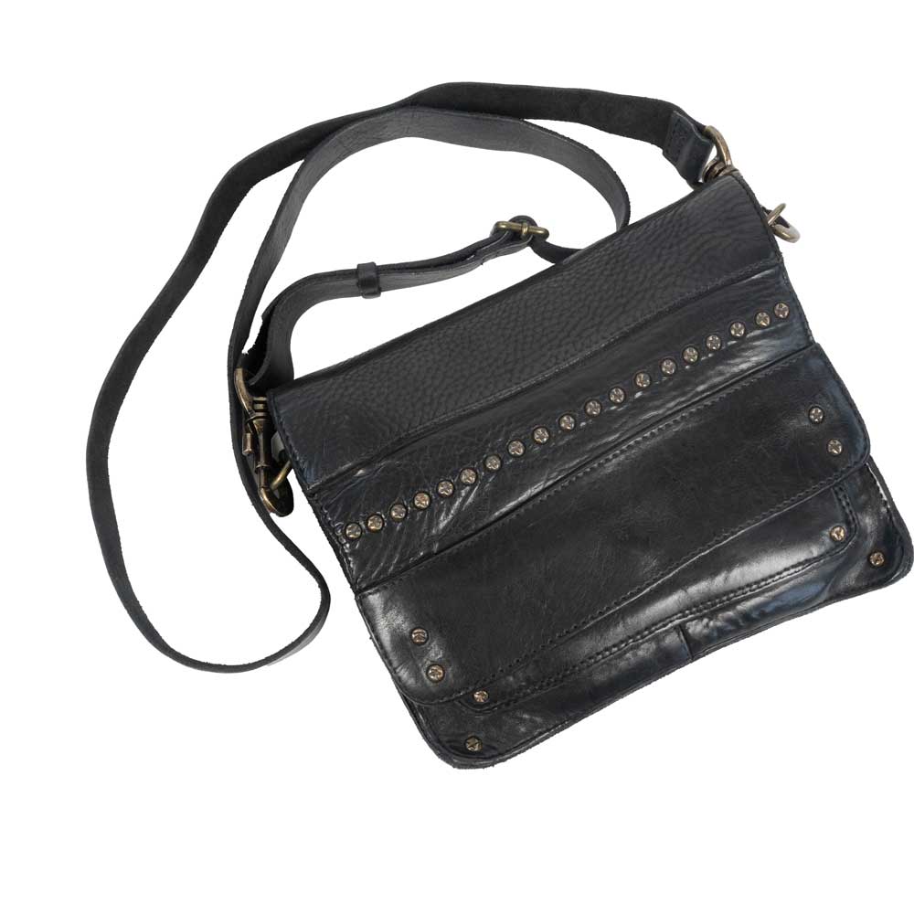Leather Stud Shoulder Bag - Teskeys