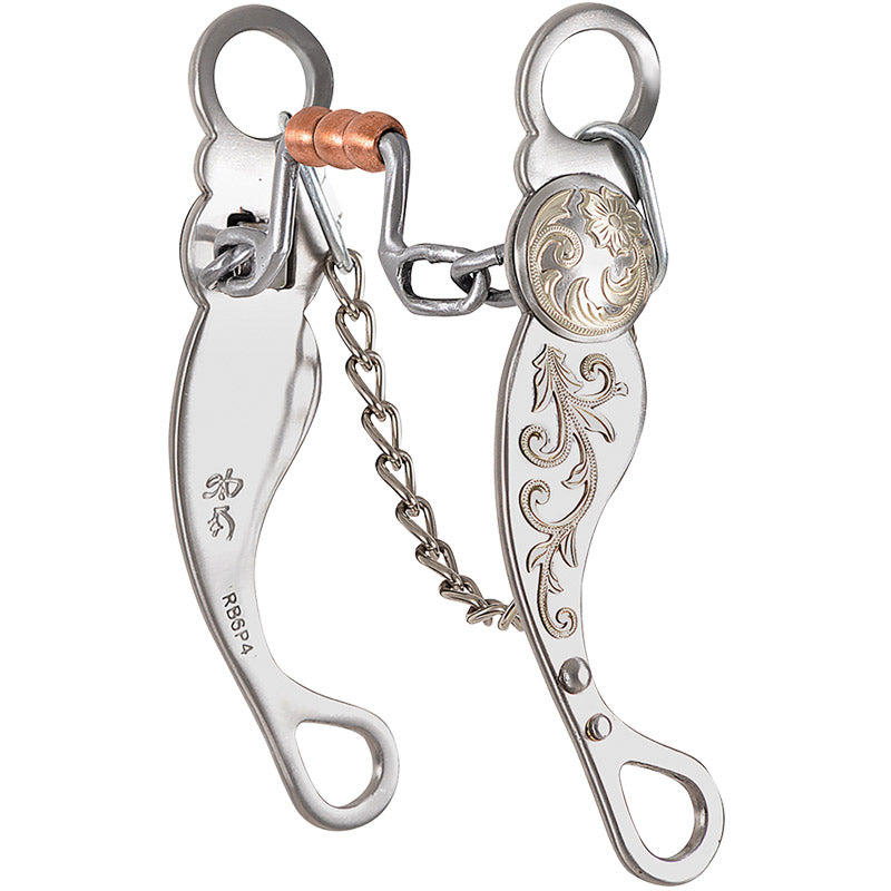 Classic Equine Roper Collection Square Port Bit With Roller - Teskeys