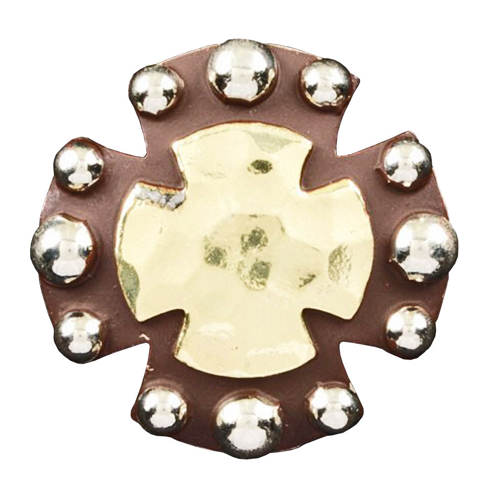 Antique Bronze Cross Concho - Teskeys